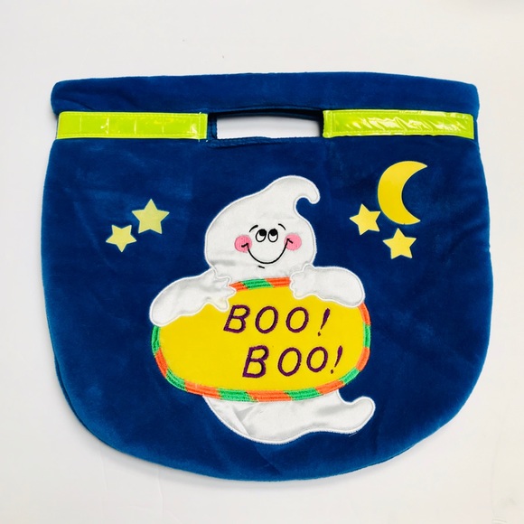 Bags | Ghost Boo Bag Tote Purse Stars Moon With Slat Carry Handle ...